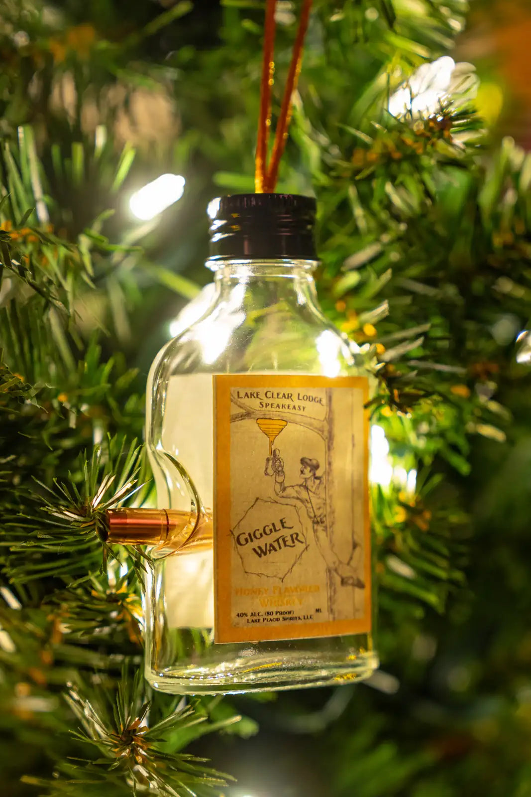 Mini "Giggle Water" Bottle Ornament – Lake Clear Lodge & Resort Shop